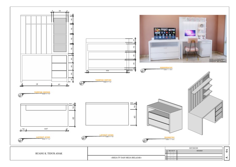 Meja TV Dan Meja Belajar | PDF