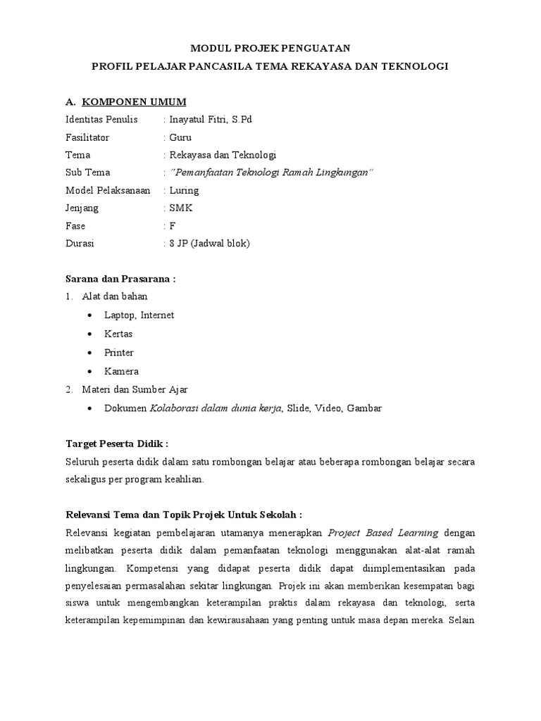 Modul Rekayasa Dan Teknologi | PDF