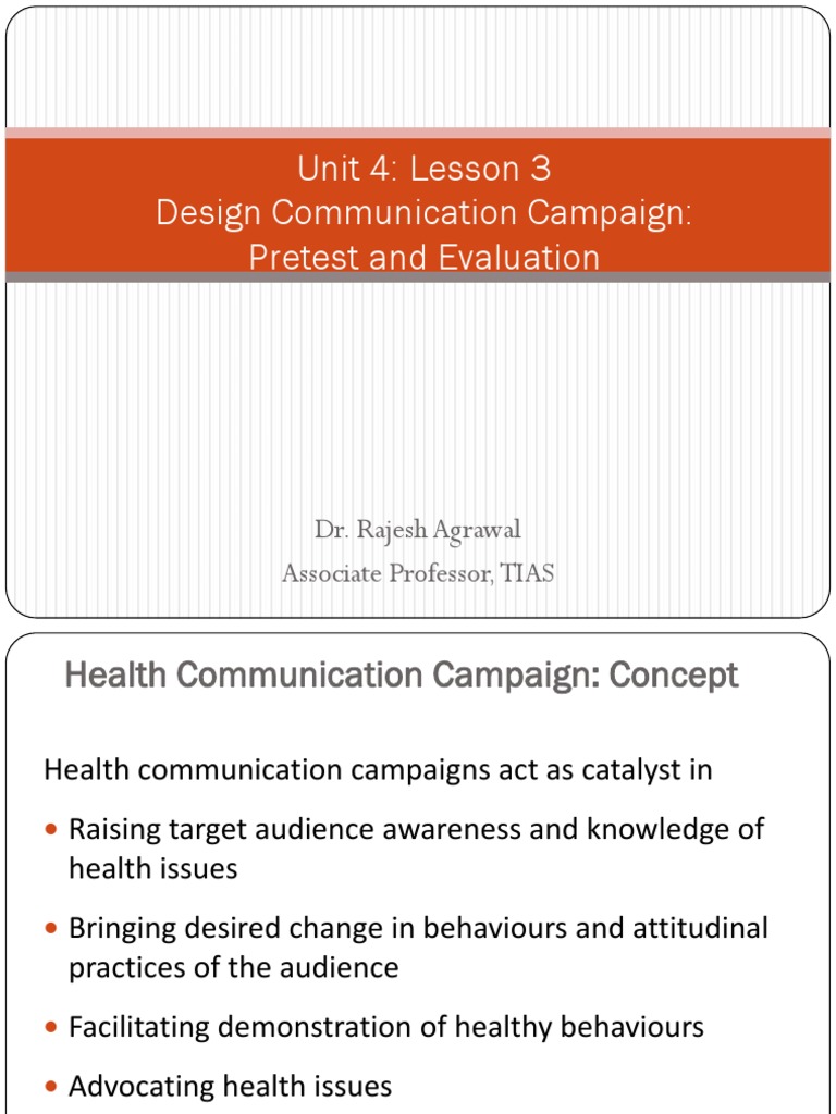HC-Unit 4-3-Designing Communication Campaign | PDF | Sampling (Statistics) | Communication