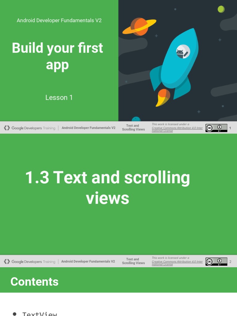 01.3 Text and Scrolling Views | PDF | Creative Commons | Html