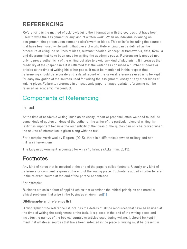 Referencing styles | PDF