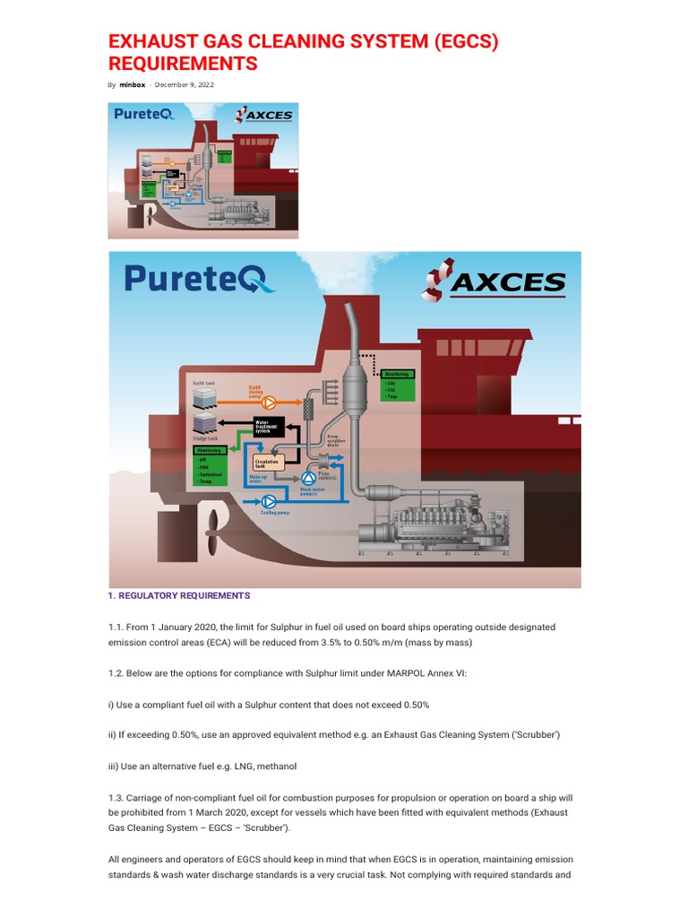 Exhaust Gas Cleaning System Egcs Requirements Marine Inbox Pdf
