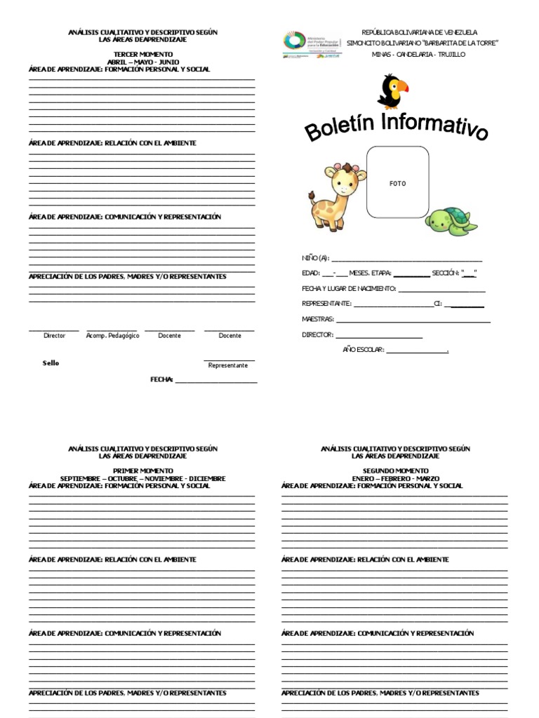 Boletín Informativo Preescolar 2022 | PDF | Maestros | Educación de la ...