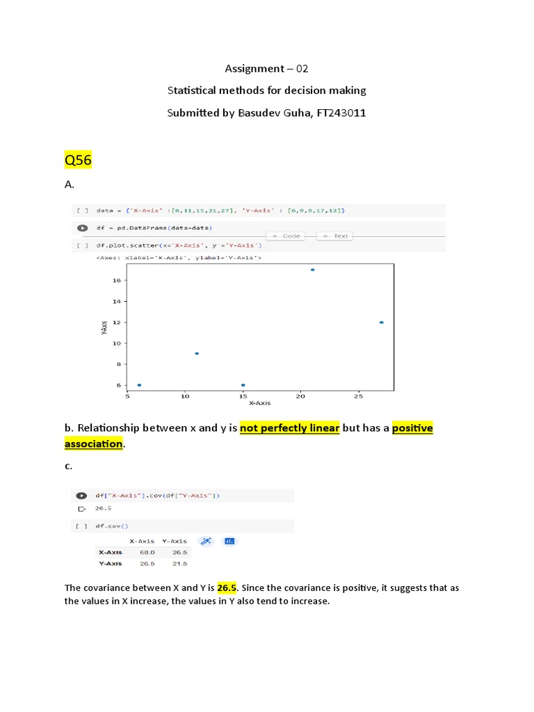 Assignment 02 | PDF | Statistics | Statistical Analysis