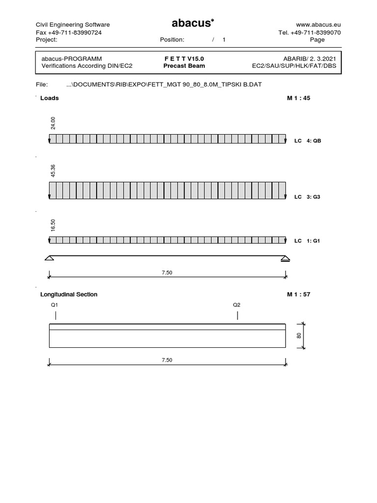 Abacus Civil Engineering Software Guide | PDF | Concrete | Engineering