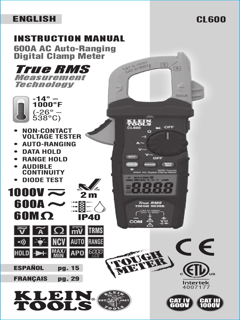 CL600 Instructions | PDF