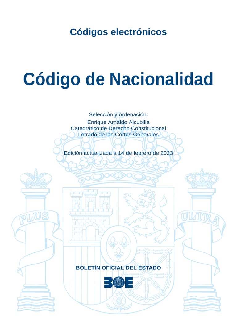 BOE-414 Codigo de Nacionalidad | PDF | Ciencias Políticas | Gobierno