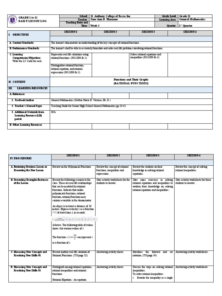 DLL Genmath Week 2 | PDF