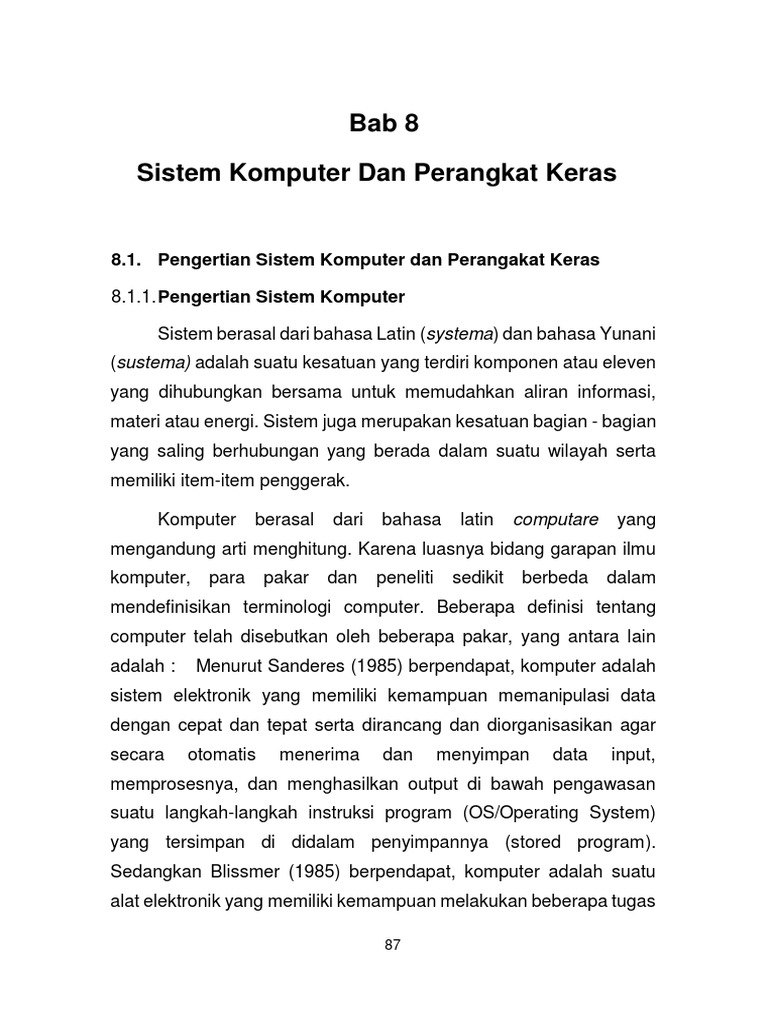 Komponen Utama Sistem Komputer | PDF | Komputer