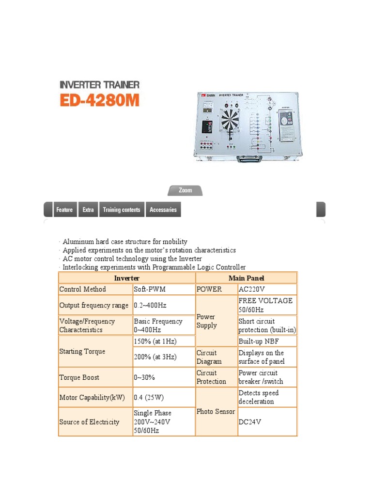 Inverter Trainer | PDF | Power Inverter | Electric Motor