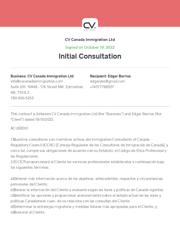 Initial Consultation Completed | PDF