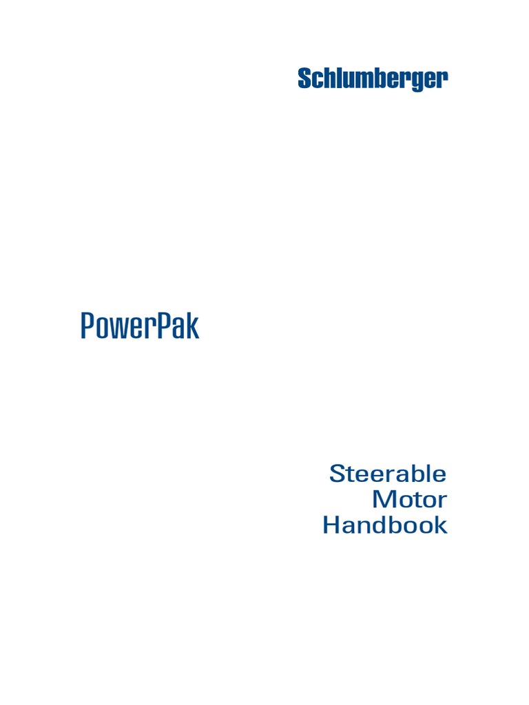 SLB PowerPak Handbook 2004 | PDF | Electric Motor | Bearing (Mechanical)