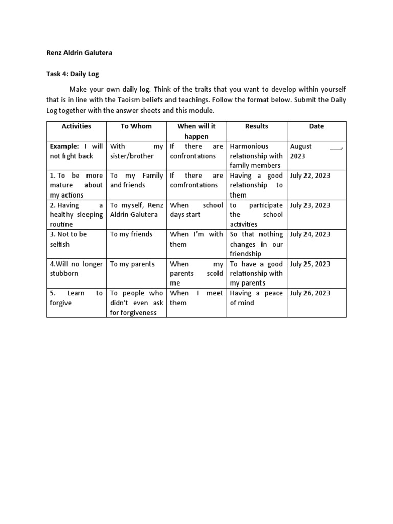 Taoism Activity (1) | PDF