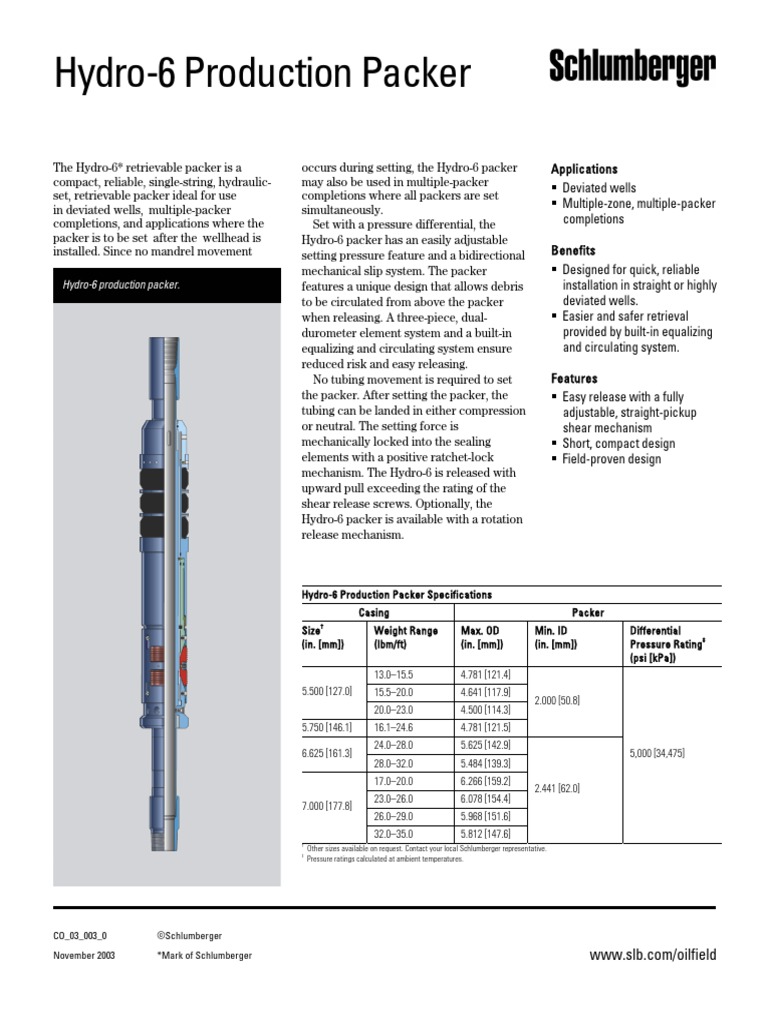 Prod. Packer Hydro-6 | PDF