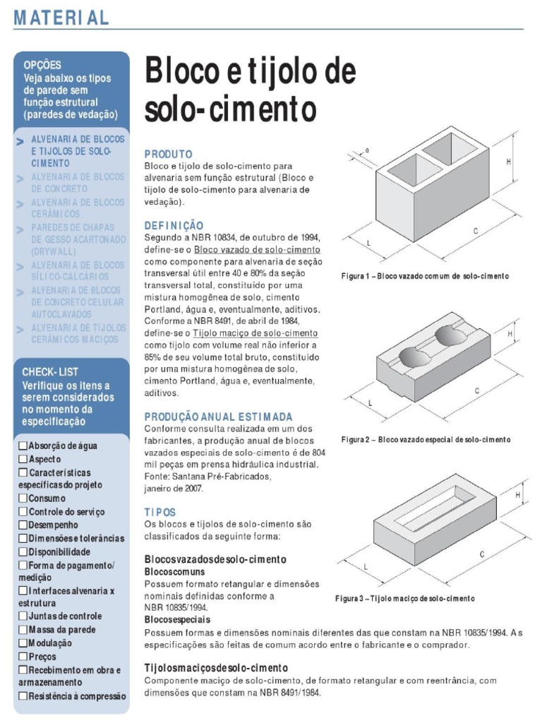 Tijolo Solo Cimento | PDF