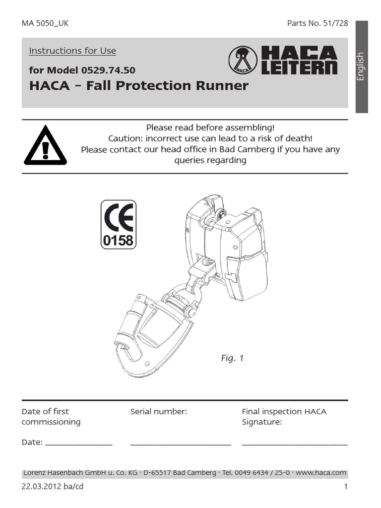 HACA Model 0529.74.50 | PDF | Personal Protective Equipment | Safety