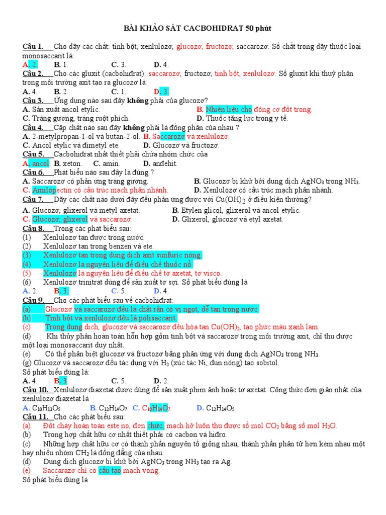 Ktra Cacbohdrat | PDF