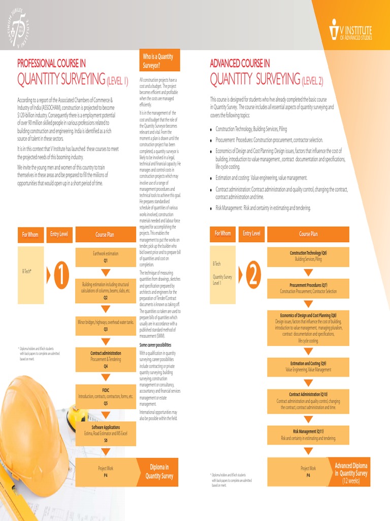 Assets - Brochure - Course Information Qty Surveying | PDF | Procurement | Engineering
