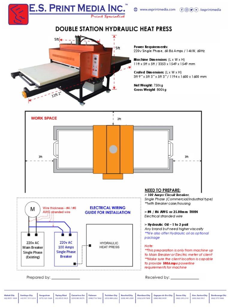 Site Preparation IPress Double Station Hydraulic Heat Press | PDF
