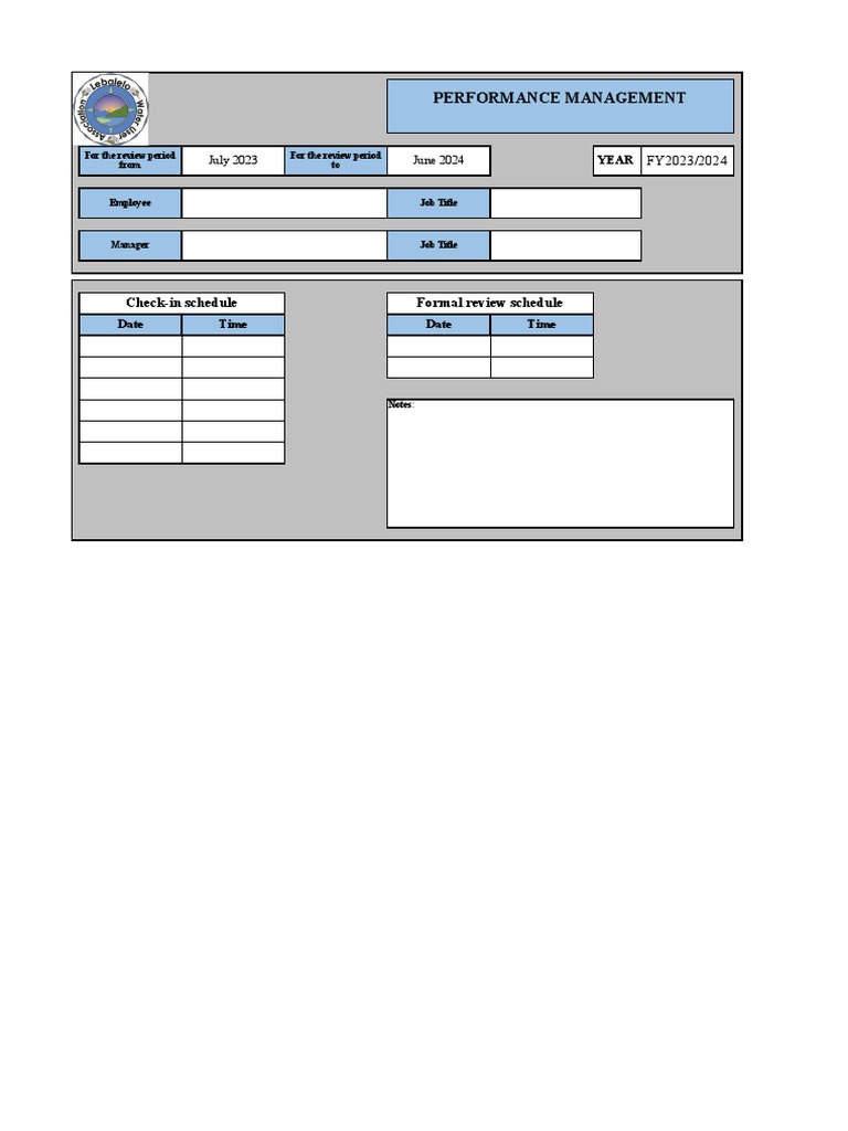 Performance Management Agreement Template | PDF | Risk | Performance ...