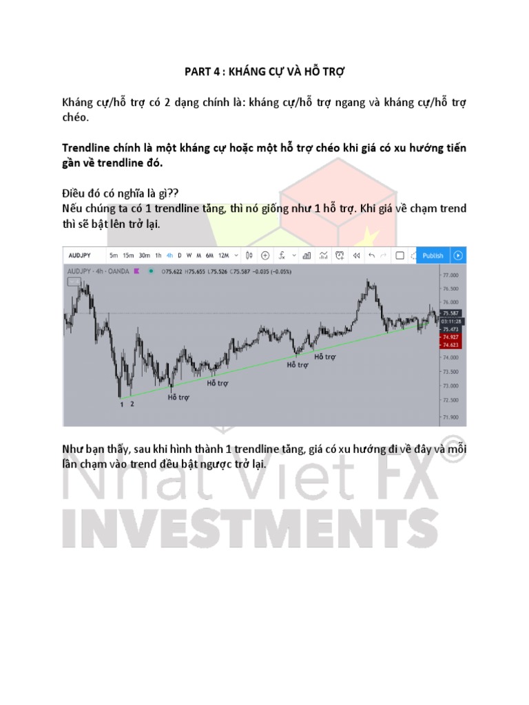 Part 4 - Kháng Cự, Hỗ Trợ Và Trendline | PDF