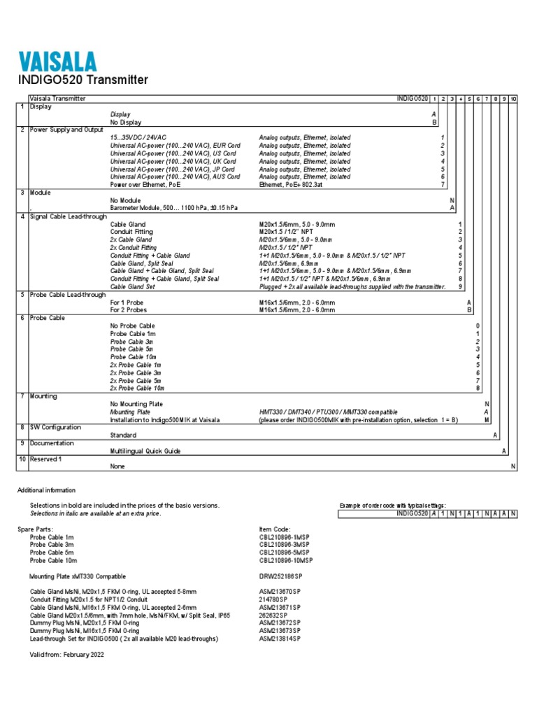 Indigo520 Order Form | PDF