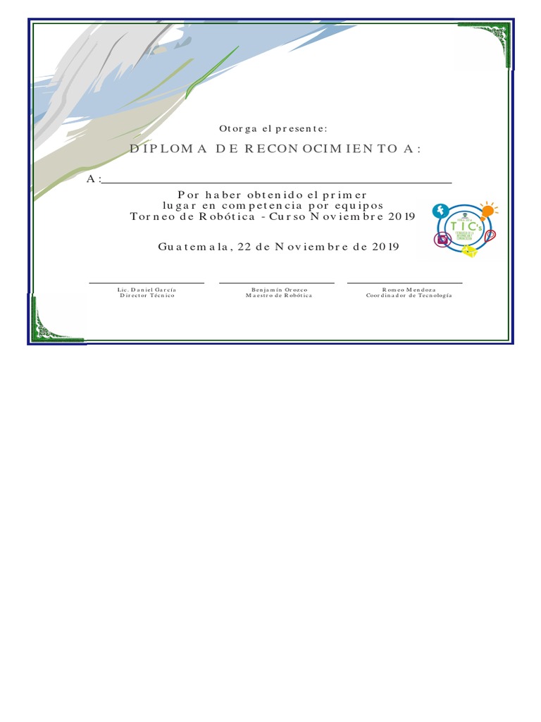 diploma curso robótica nov2019 | PDF