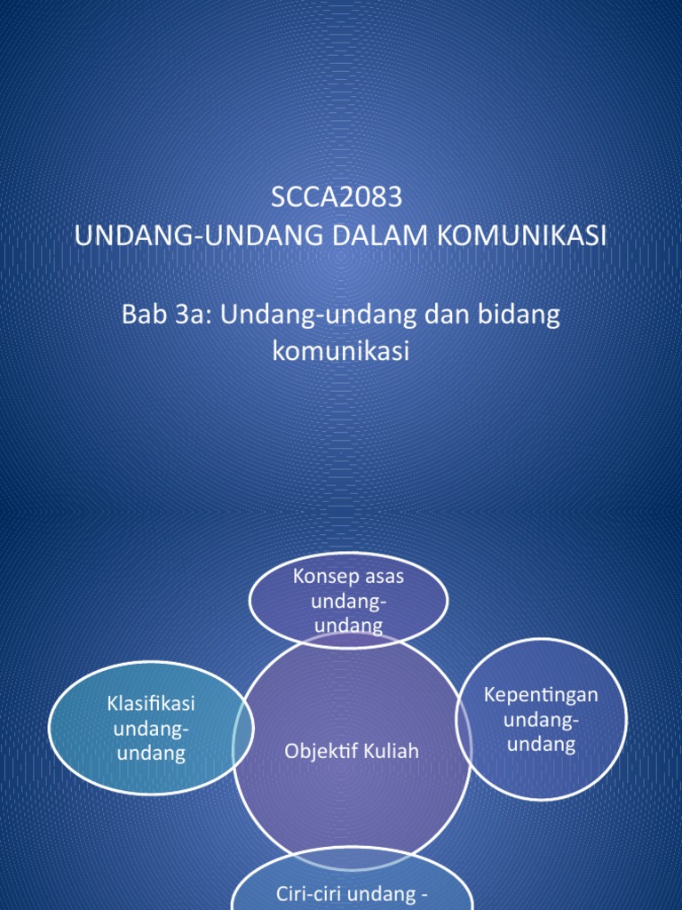 Bab 3a Undang-Undang Dan Bidang Komunikasi | PDF