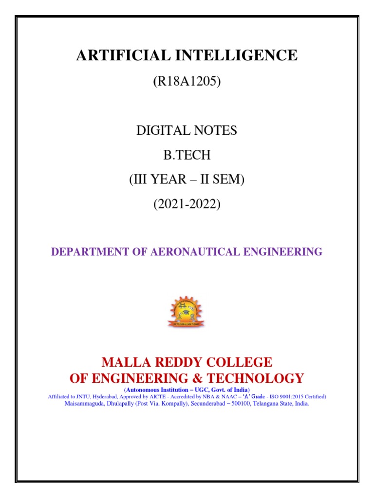 Artificial Intelligence | PDF