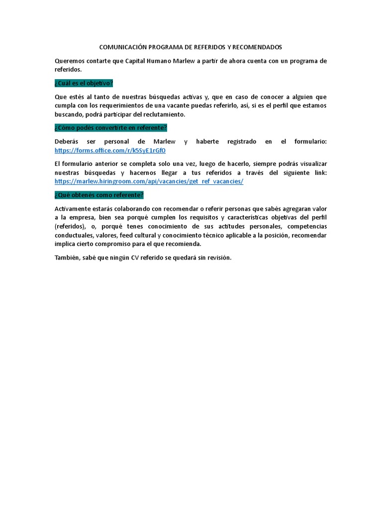 Lanzamiento de Un Programa de Referidos | PDF