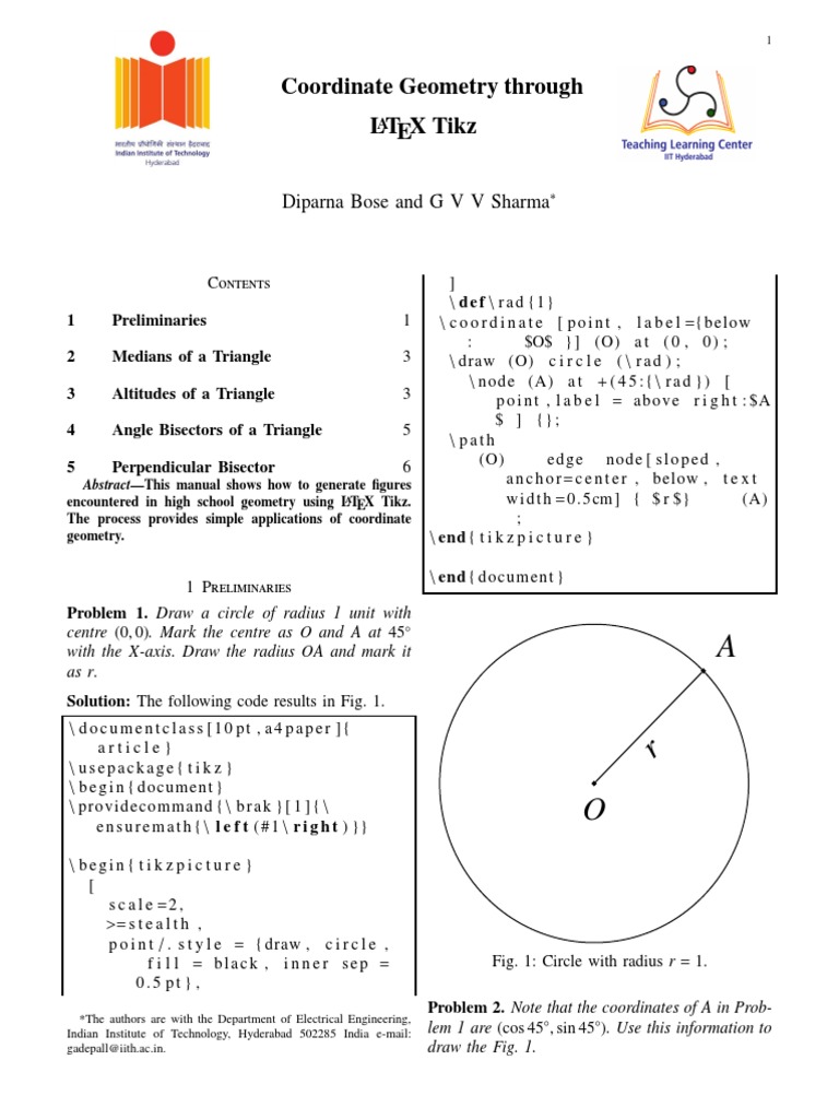 Geometry Using Latex Tikz Bose | PDF | Teaching Methods & Materials