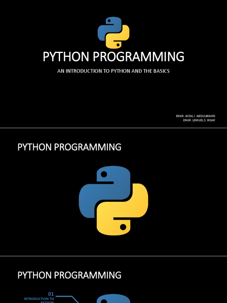 Python Programming | PDF | Python (Programming Language) | Variable (Computer Science)
