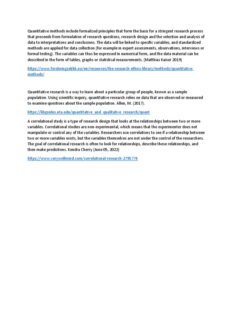 Methods | Download Free PDF | Research Design | Quantitative Research