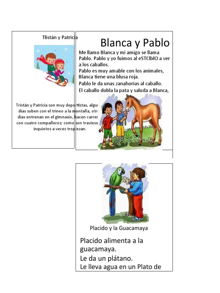 Cuentos Cortos Silabas Trabadas | PDF