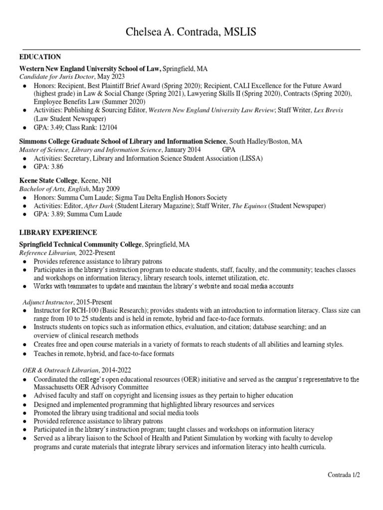 Contrada Resume 2023 Website | PDF