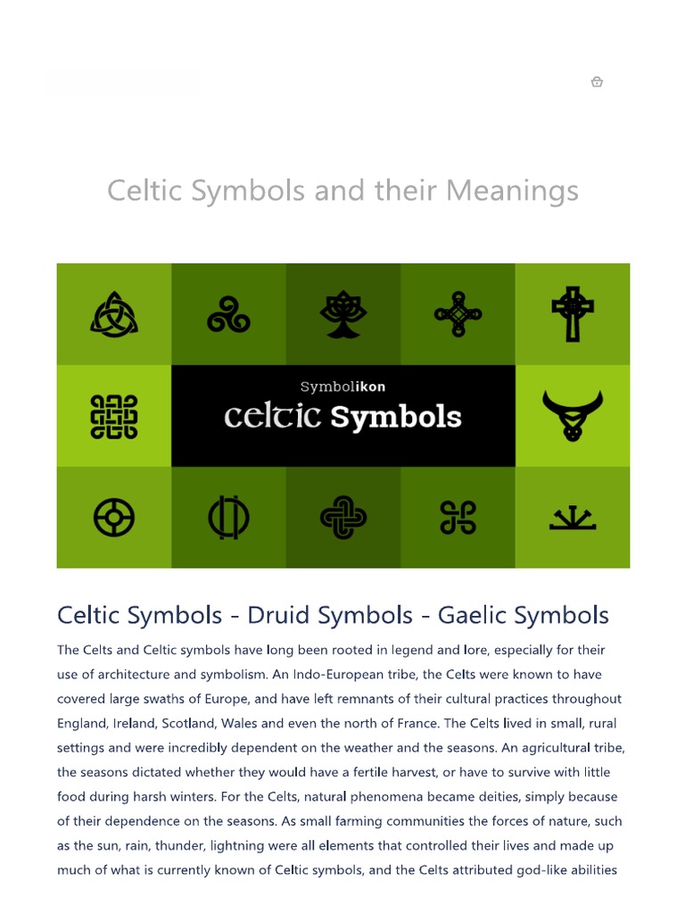 Gaelic Symbols Their Meanings