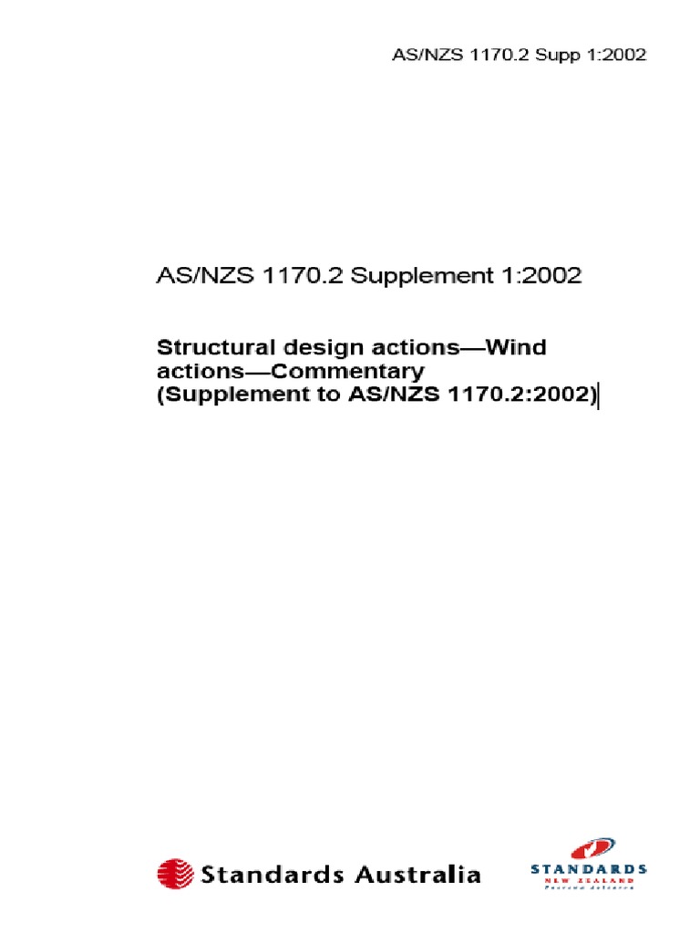 AS1170.2 Supp 1-2002 Structural Design Actions - Part 2 Wind Actions ...