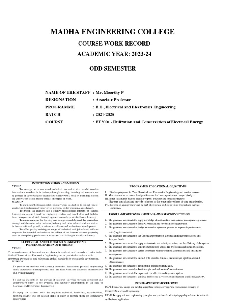 Course Work Record EEGUC | PDF | Art