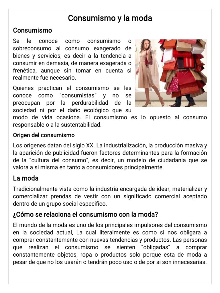 Consumismo y La Moda | PDF