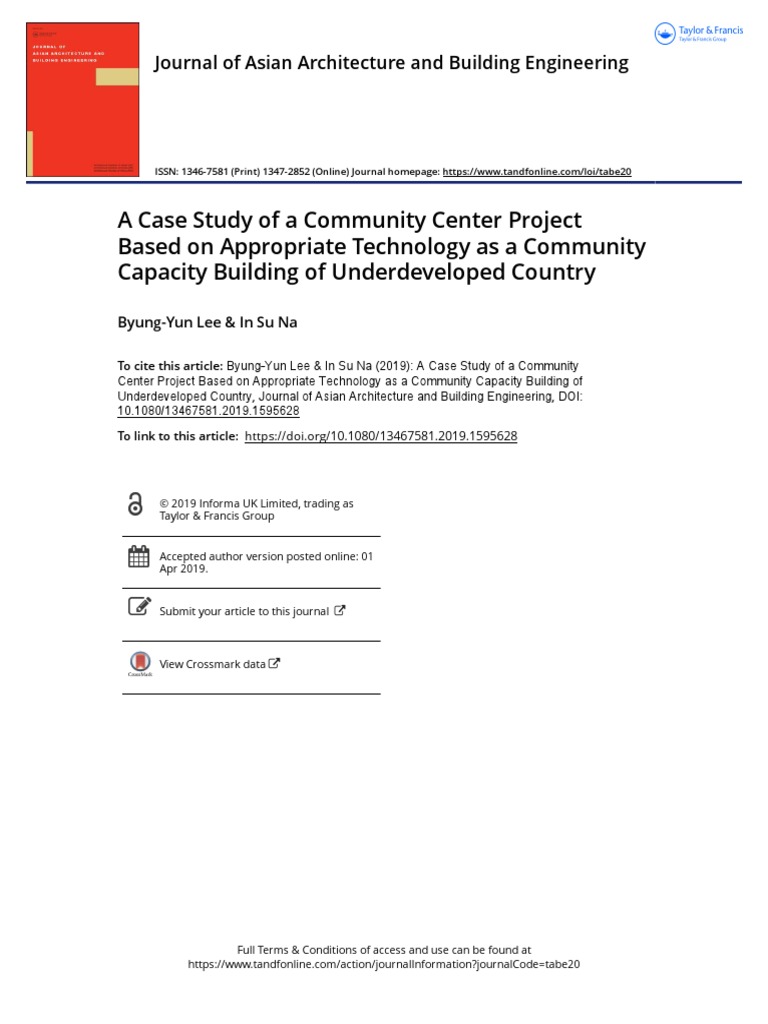 A Case Study of A Community Center Project Based | PDF | Appropriate ...