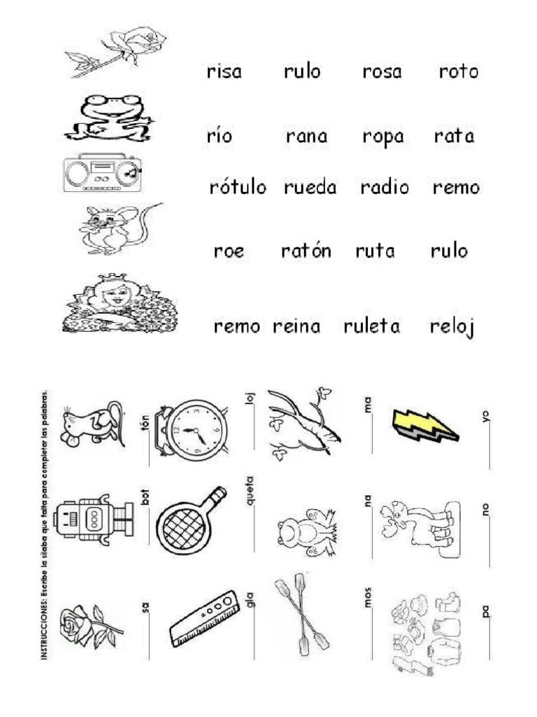 Actividades Letra RR Y FAMILIA DEL 70 | PDF
