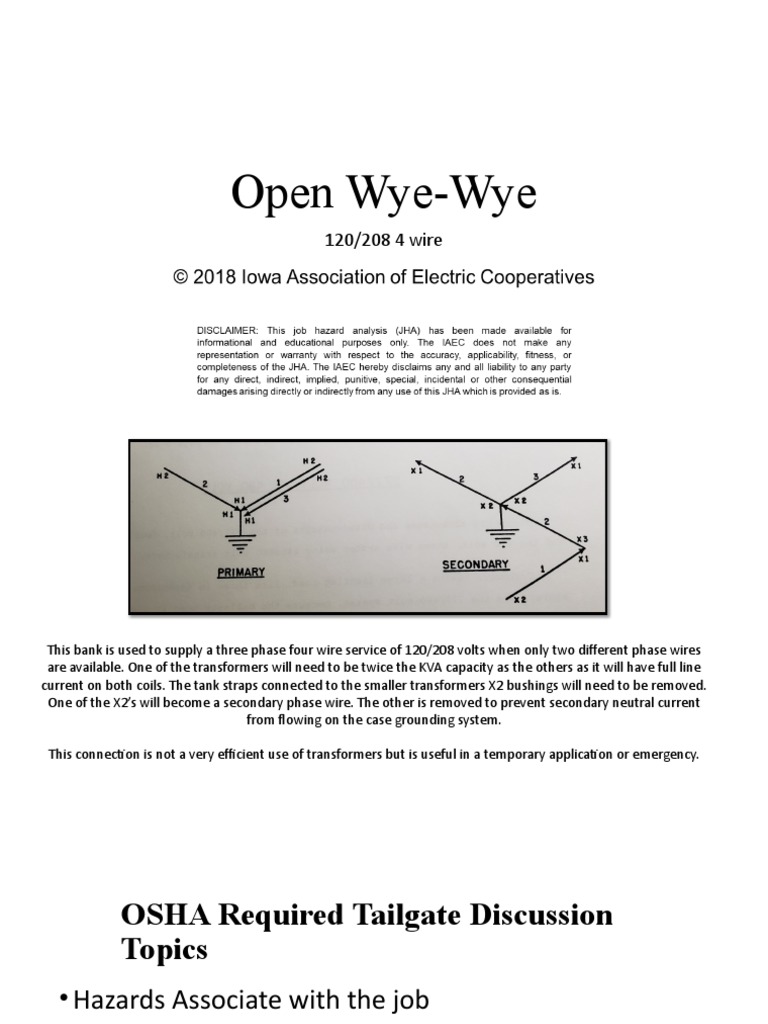Open Wye-Wye Transformer Setup Guide | PDF