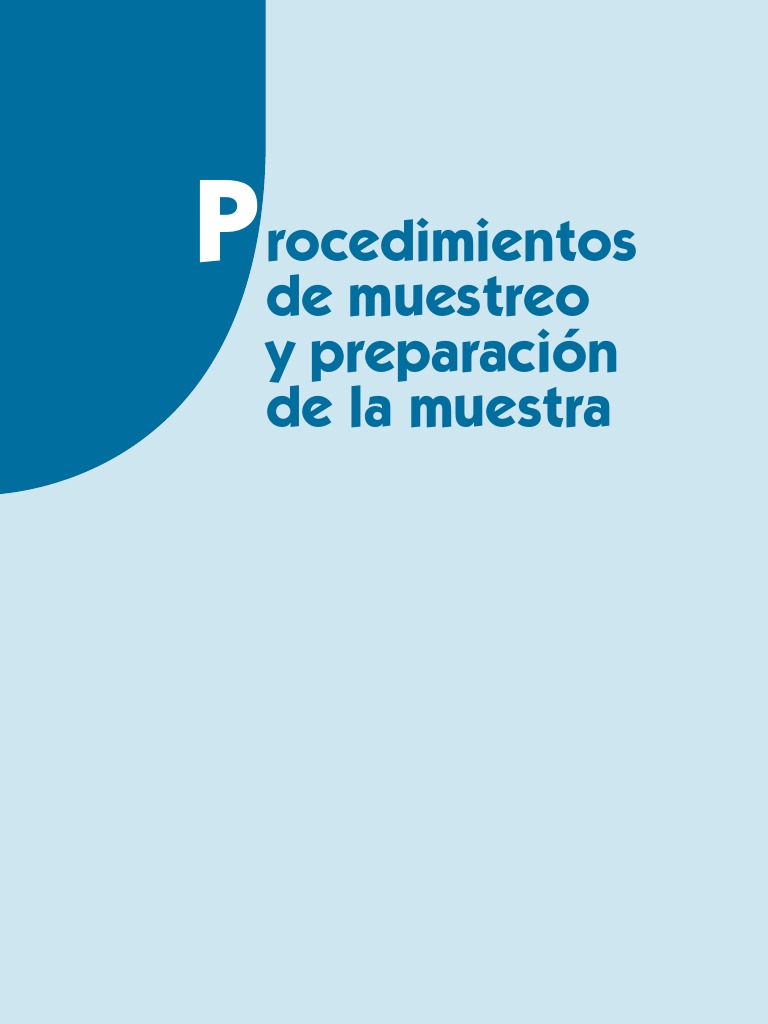 Procedimientos. de Muestreo y Preparación de La Muestra | PDF | Laboratorios | Agua