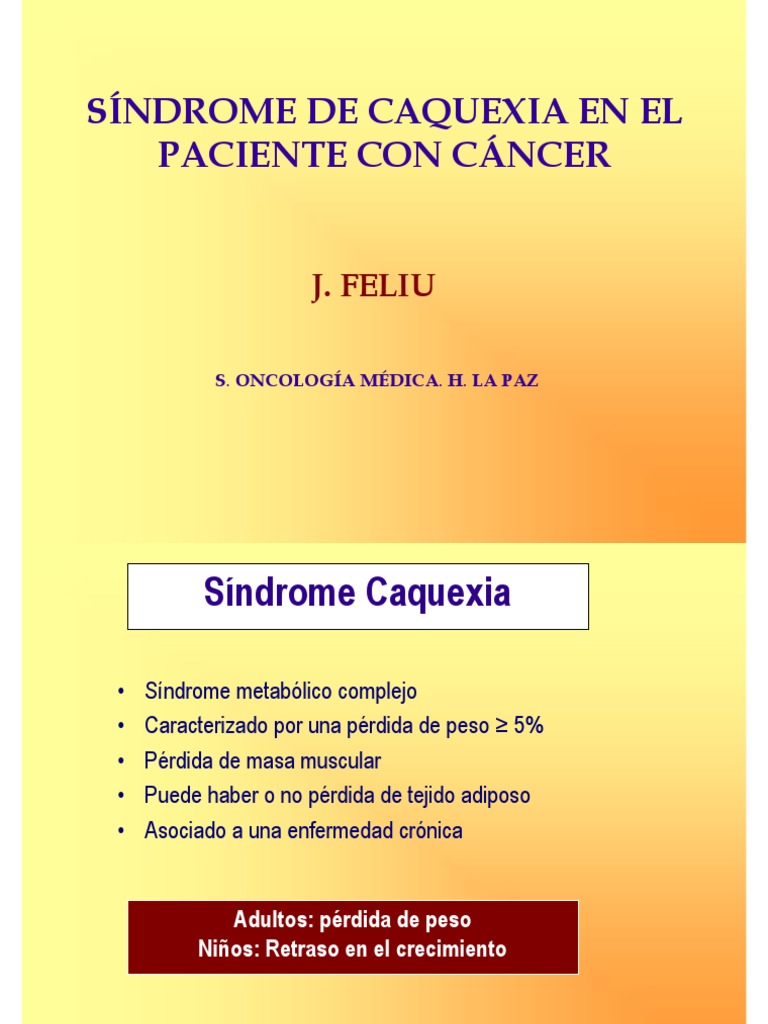 Anorexia Caquexia. DR Jaime Feliu | PDF