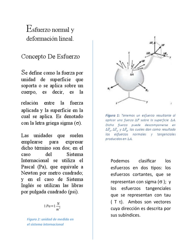 Esfuerzo Normal | PDF | Estrés (Mecánica) | Física