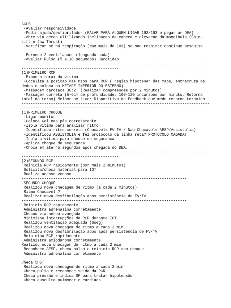 ACLS Sequencia | PDF