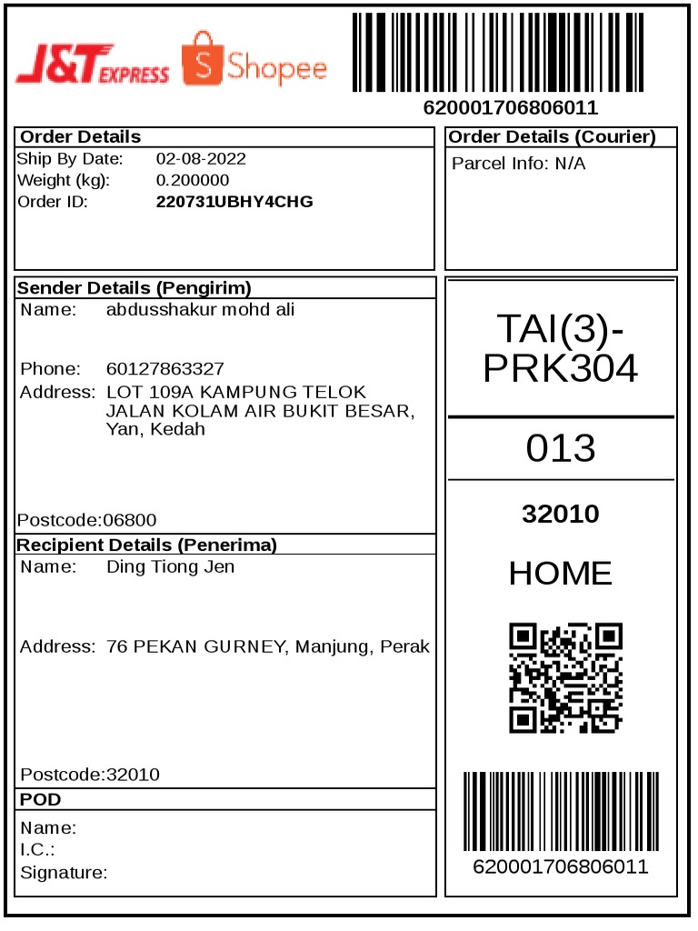 Air Waybill.Standard Delivery_1 | PDF