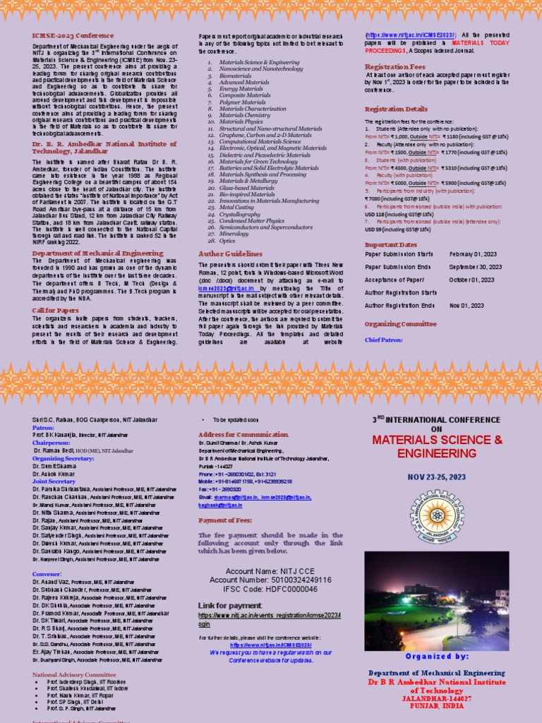 Brochure 090323 | PDF | Materials Science | Physical Sciences