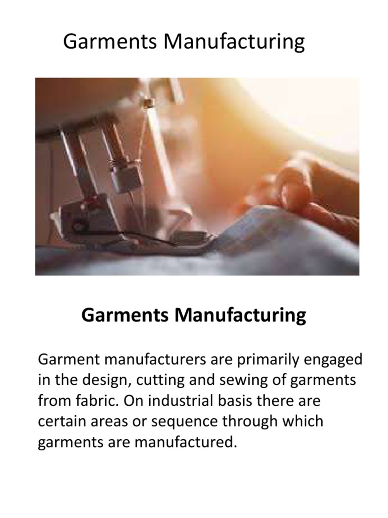 Garment Manufacturing | PDF