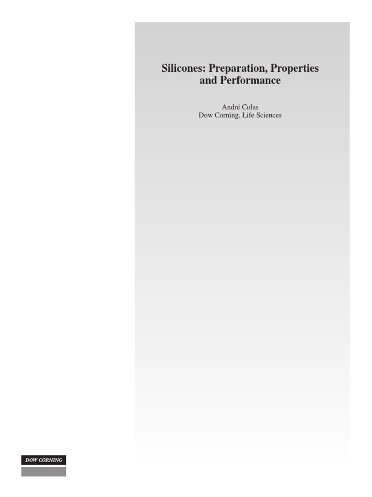 Silicones - Preparation, Properties and Performance | PDF | Silicon ...
